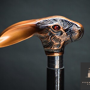 Personalized Rabbit | Bunny Walking Stick – Handmade Spiral Wooden Cane ...