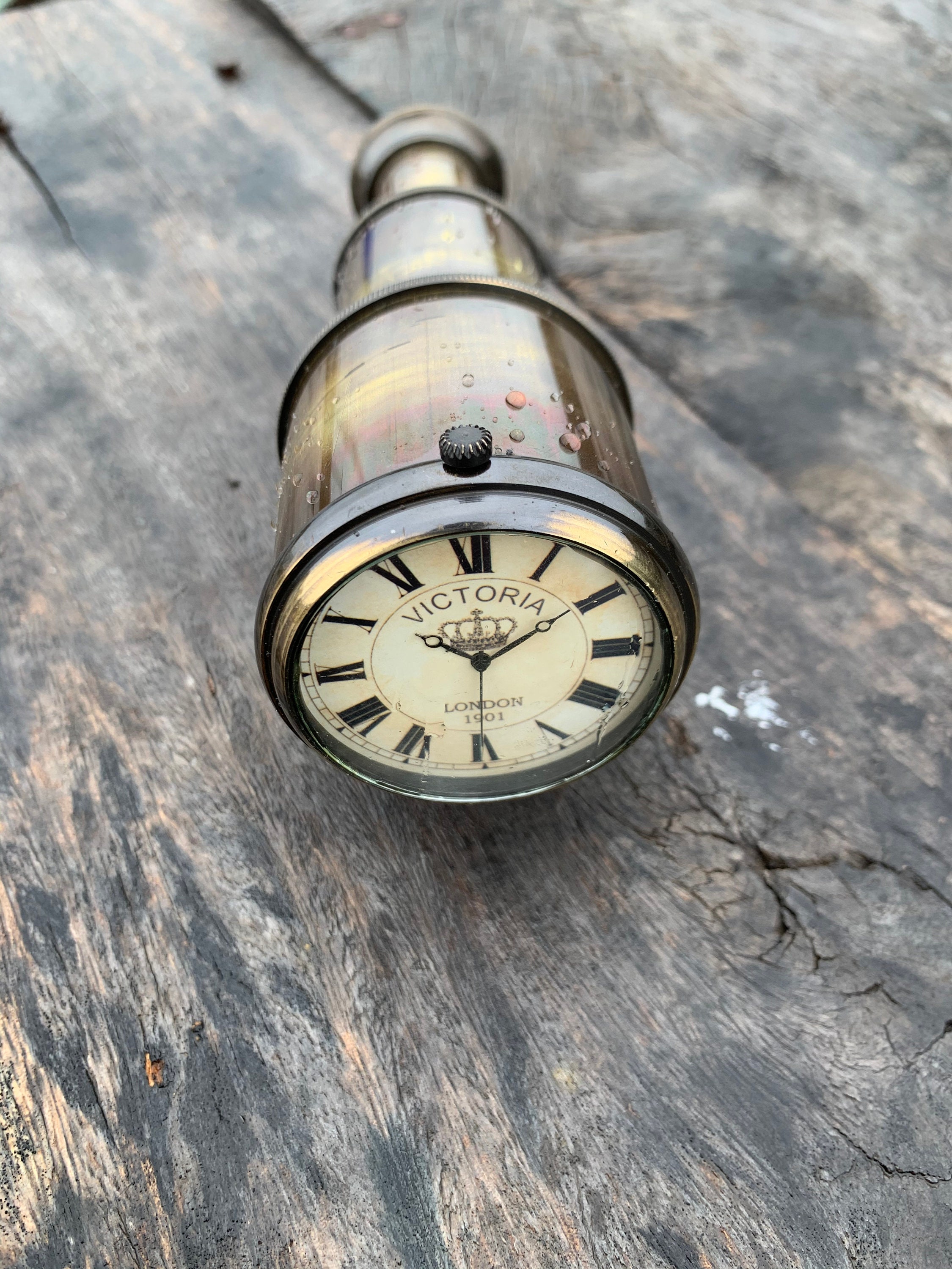 Modern Desk Clock, Table Clock, Table Decor, Office Decor Brass Desk ...