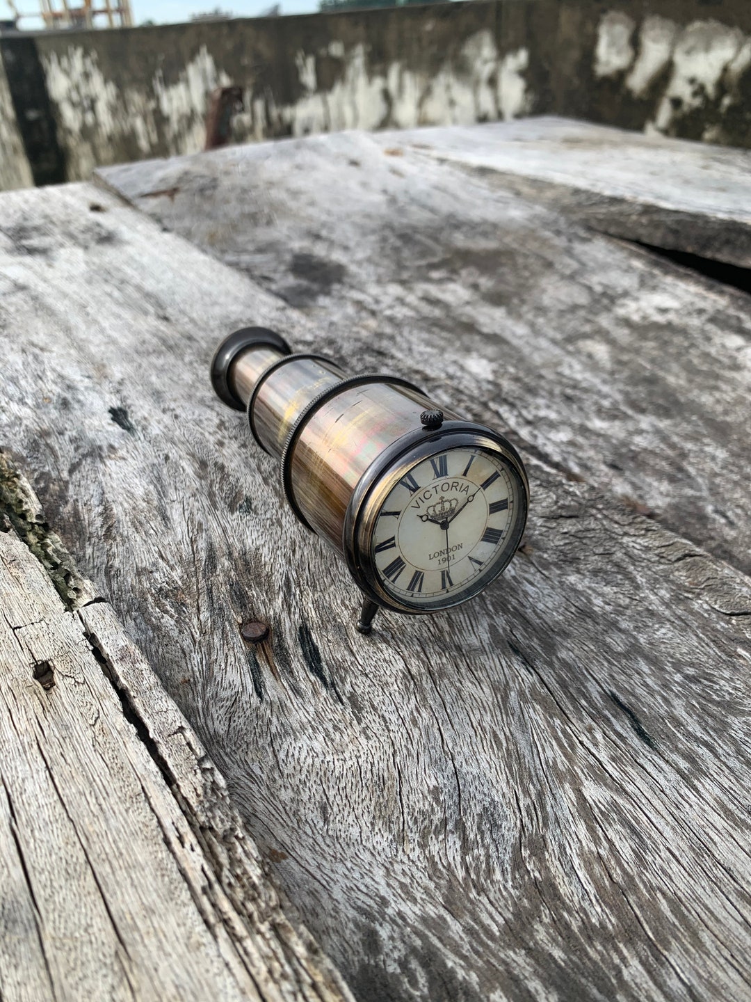 Modern Desk Clock, Table Clock, Table Decor, Office Decor Brass Desk ...