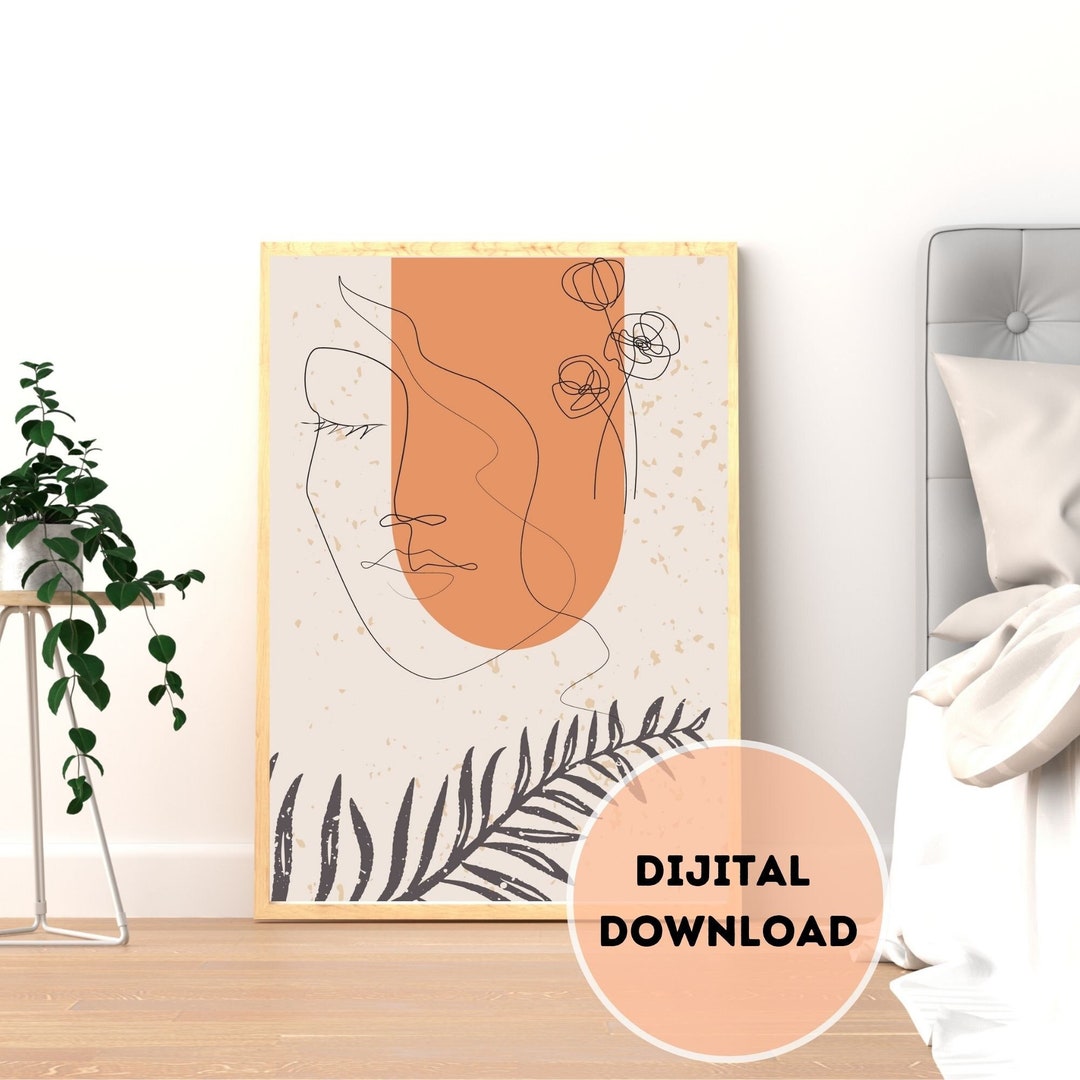Boho Woman, Bohem Woman, Minimal Woman Art, Modern Art, Modern Woman ...