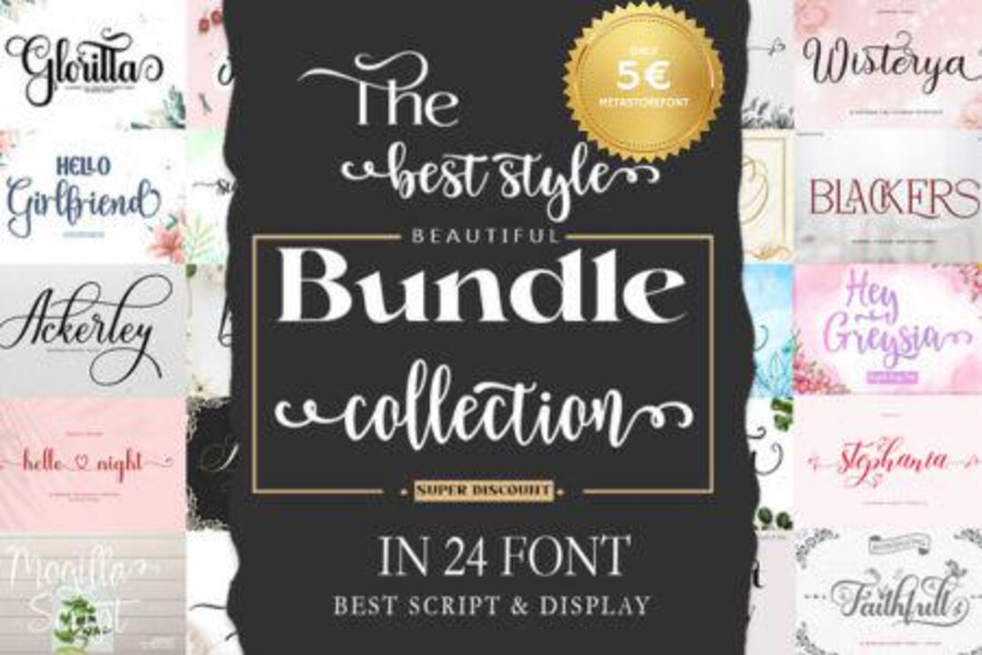 The Best Collection Font Bundle - Etsy