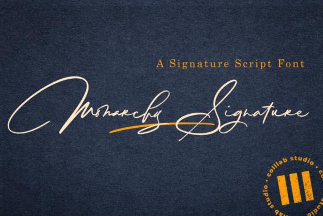Monarchy Signature Font - Etsy
