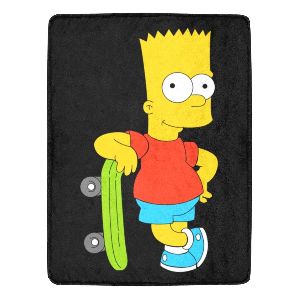 Bart Simpson Throw Blanket Gifts - Etsy