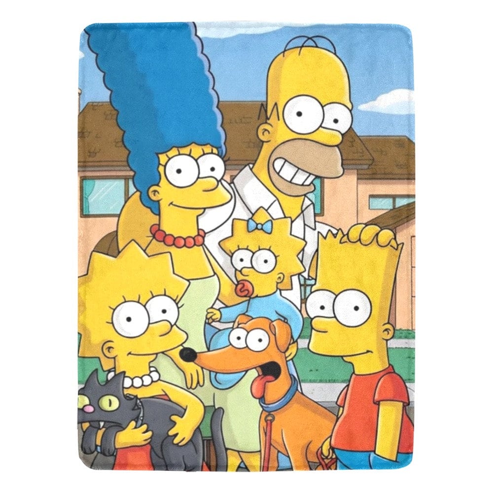 Simpsons Family Throw Blanket Gifts - Etsy