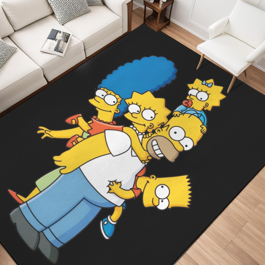 Simpsons Family Area Rug Birthday Mothers Fathers Day Gifts - Etsy