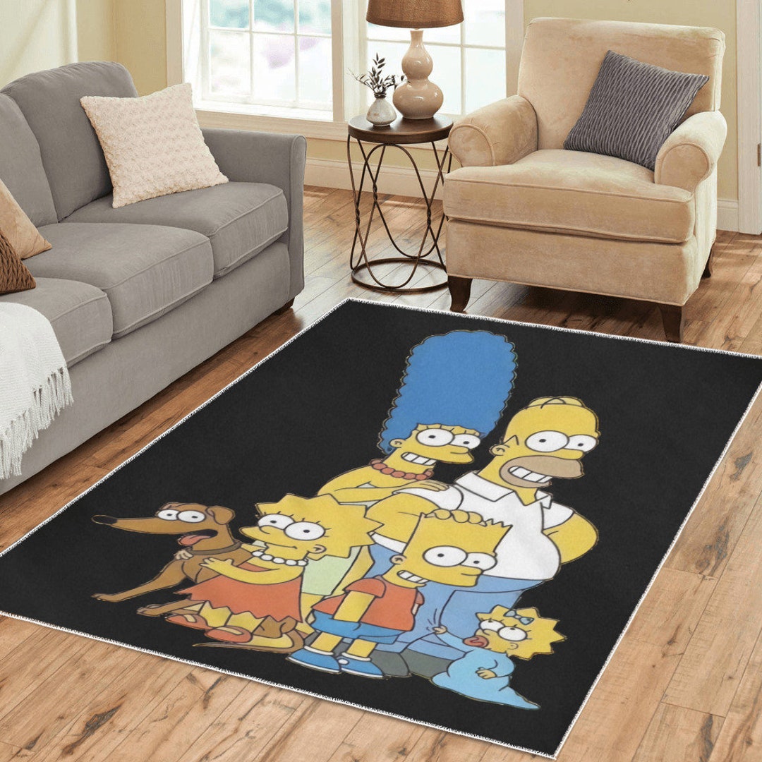 Simpsons Family Area Rug Birthday Mothers Fathers Day Gifts - Etsy