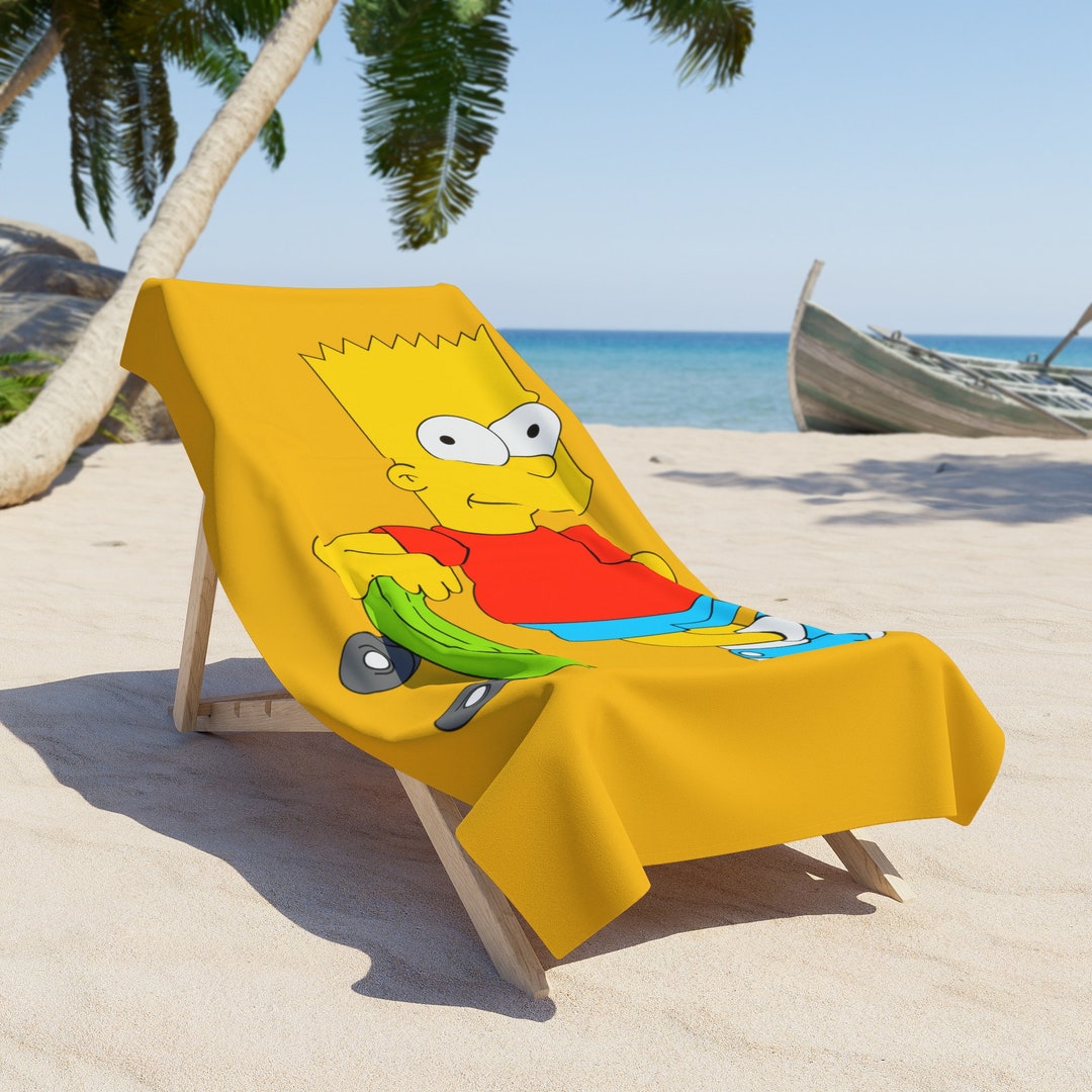 Bart Simpson Beach Towel - Etsy