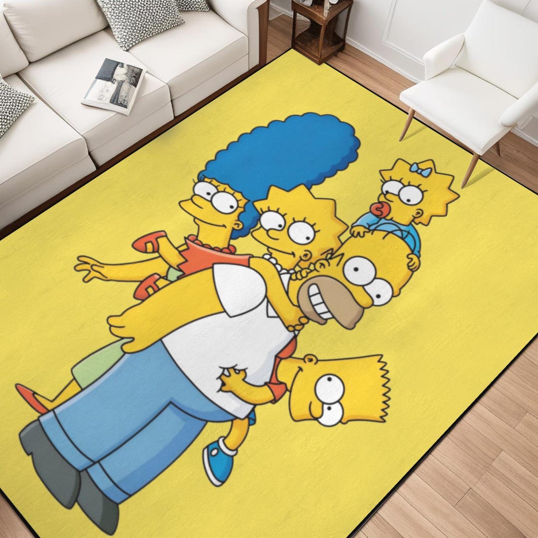 Simpsons Family Area Rug Birthday Mothers Fathers Day Gifts - Etsy