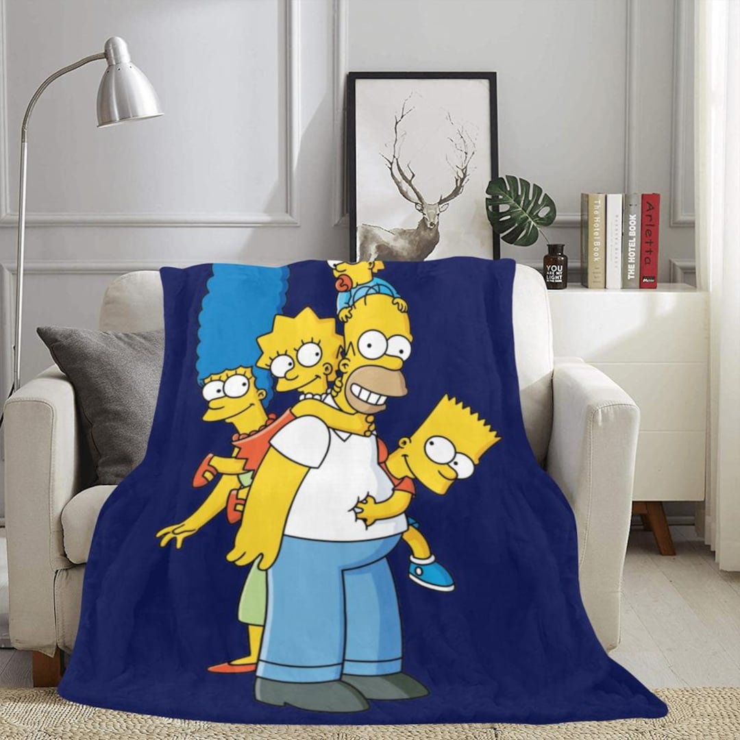 Simpsons Family Throw Blanket Gifts - Etsy