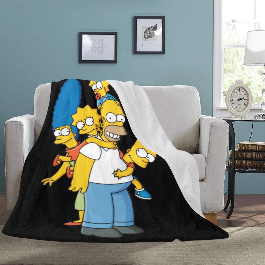 Simpsons Family Throw Blanket Gifts - Etsy