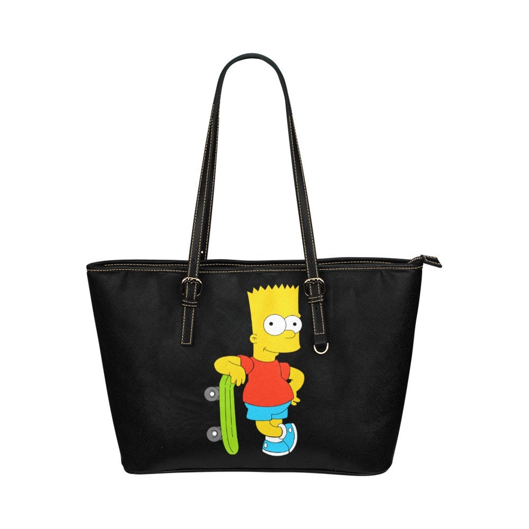 Bart Simpson Tote Bag Purse Leather Handbag Gifts - Etsy