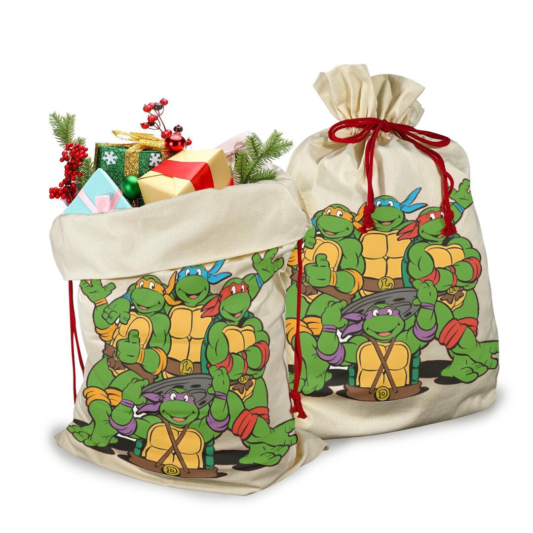 Ninja Turtles Santa Claus Drawstring Bags Set Christmas Gifts - Etsy