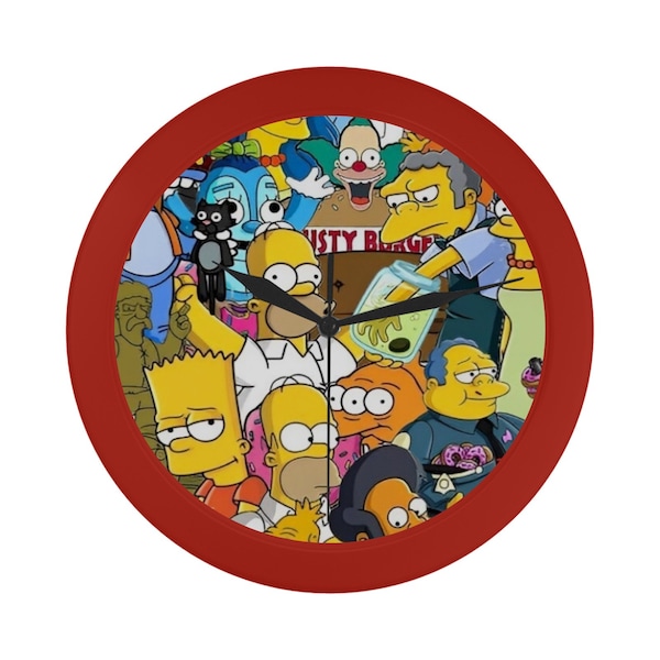 The Simpsons Wall Clock - Etsy