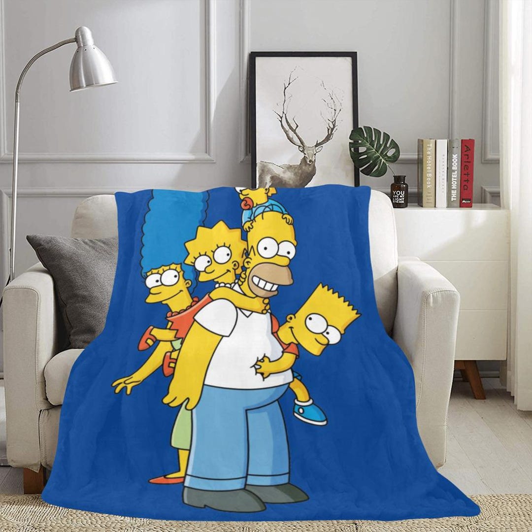 Simpsons Family Throw Blanket Gifts - Etsy