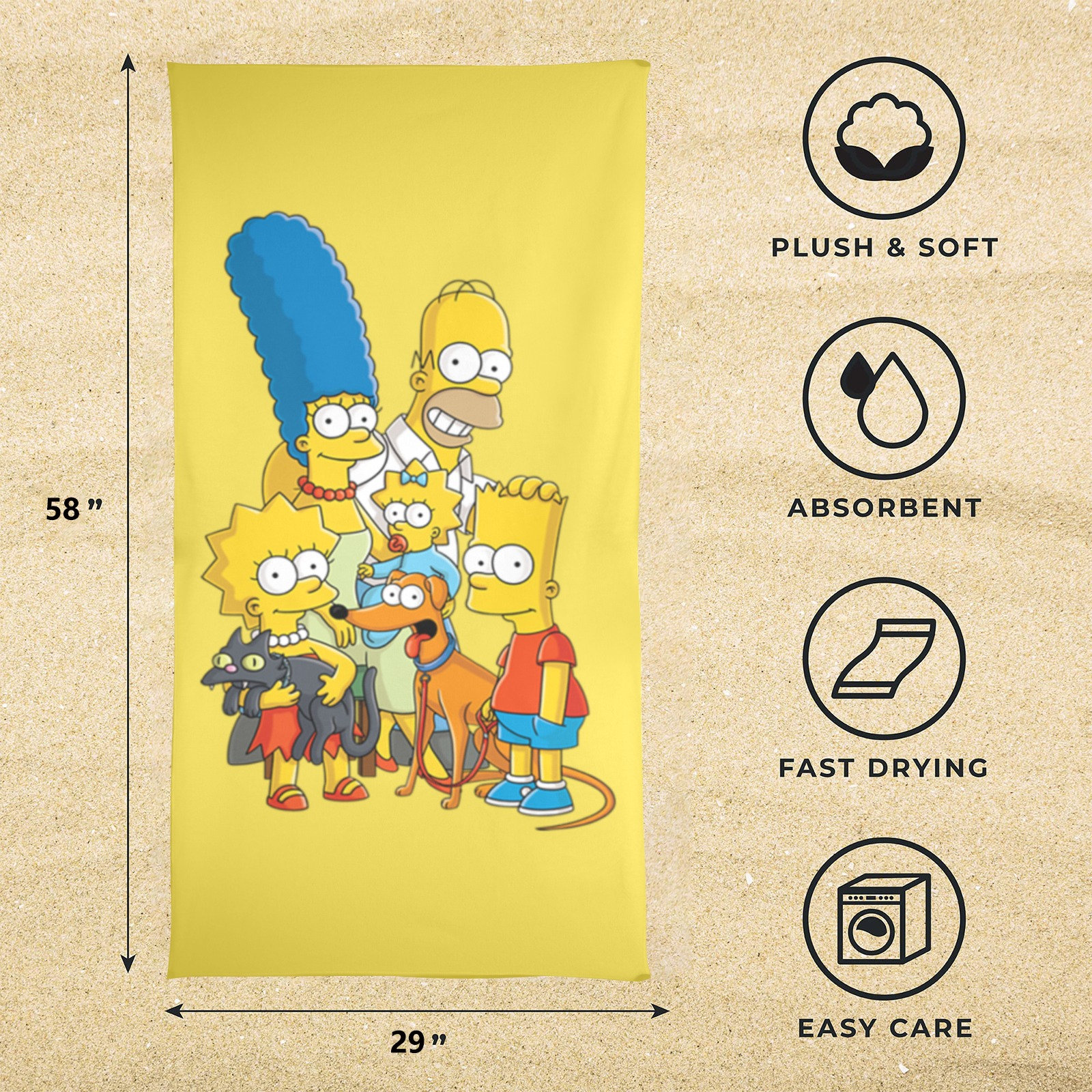 Simpsons Beach Towel - Etsy