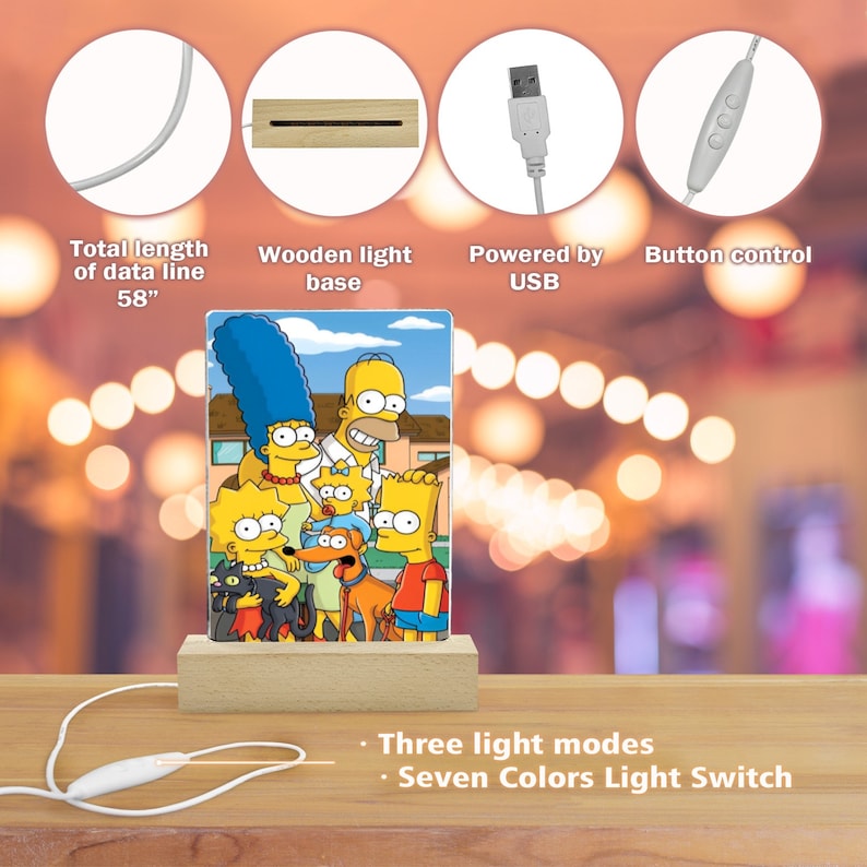 Simpsons Photo Frame LED - Etsy