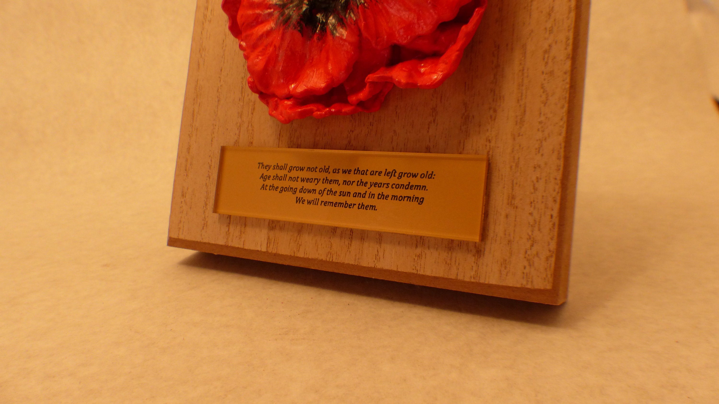 Remembrance Handcrafted Poppy Memorial Plaques - Etsy