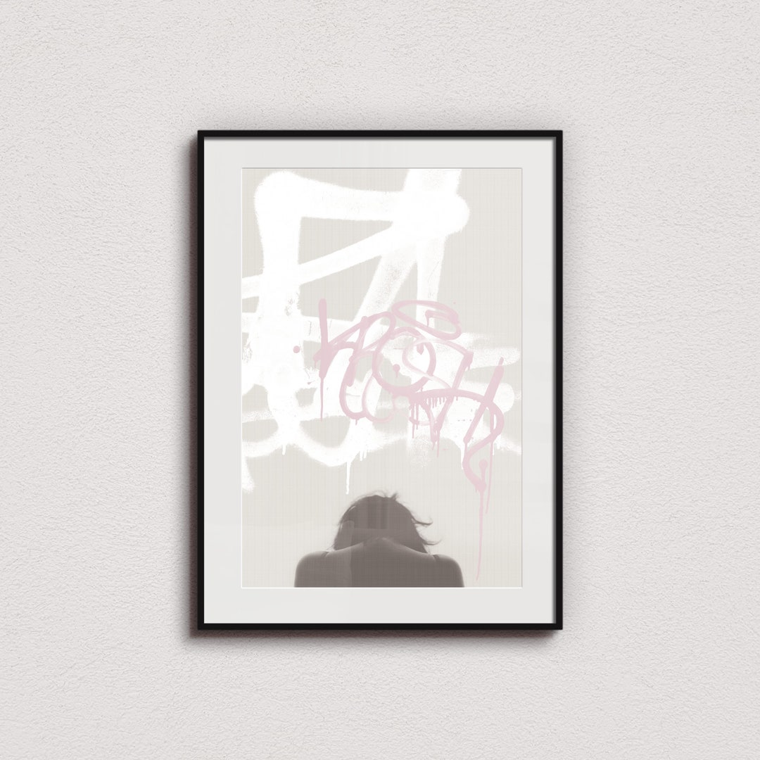 Pink Street Art Print, Hypebeast Digital Download, Fashion Print ...
