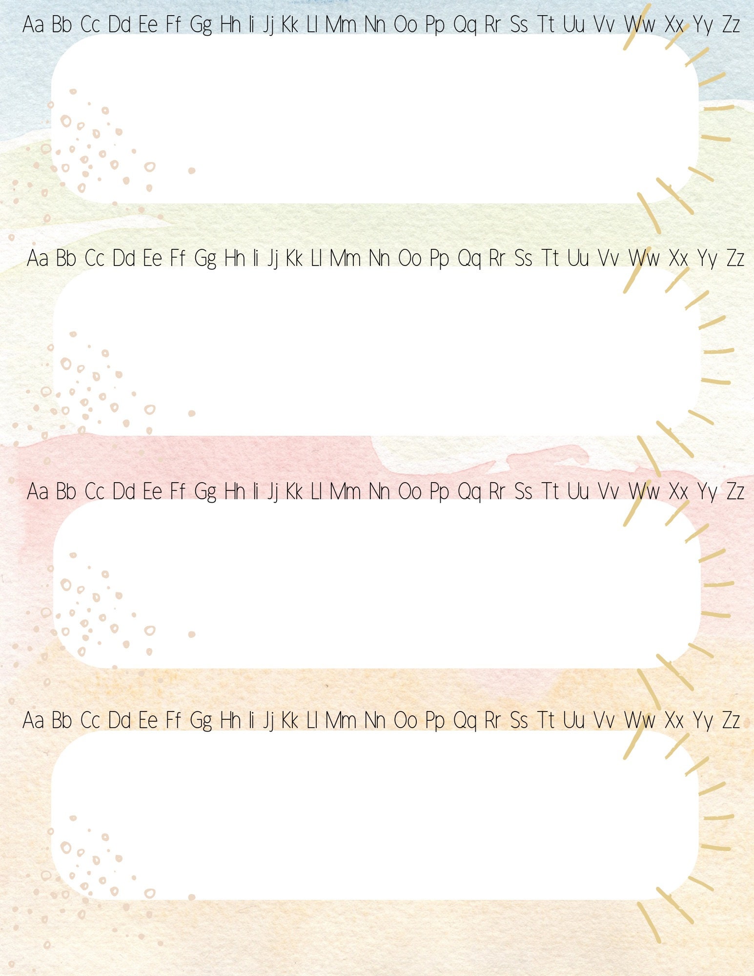 Boho Student Name Tags- Comes With Canva Template Link - Etsy