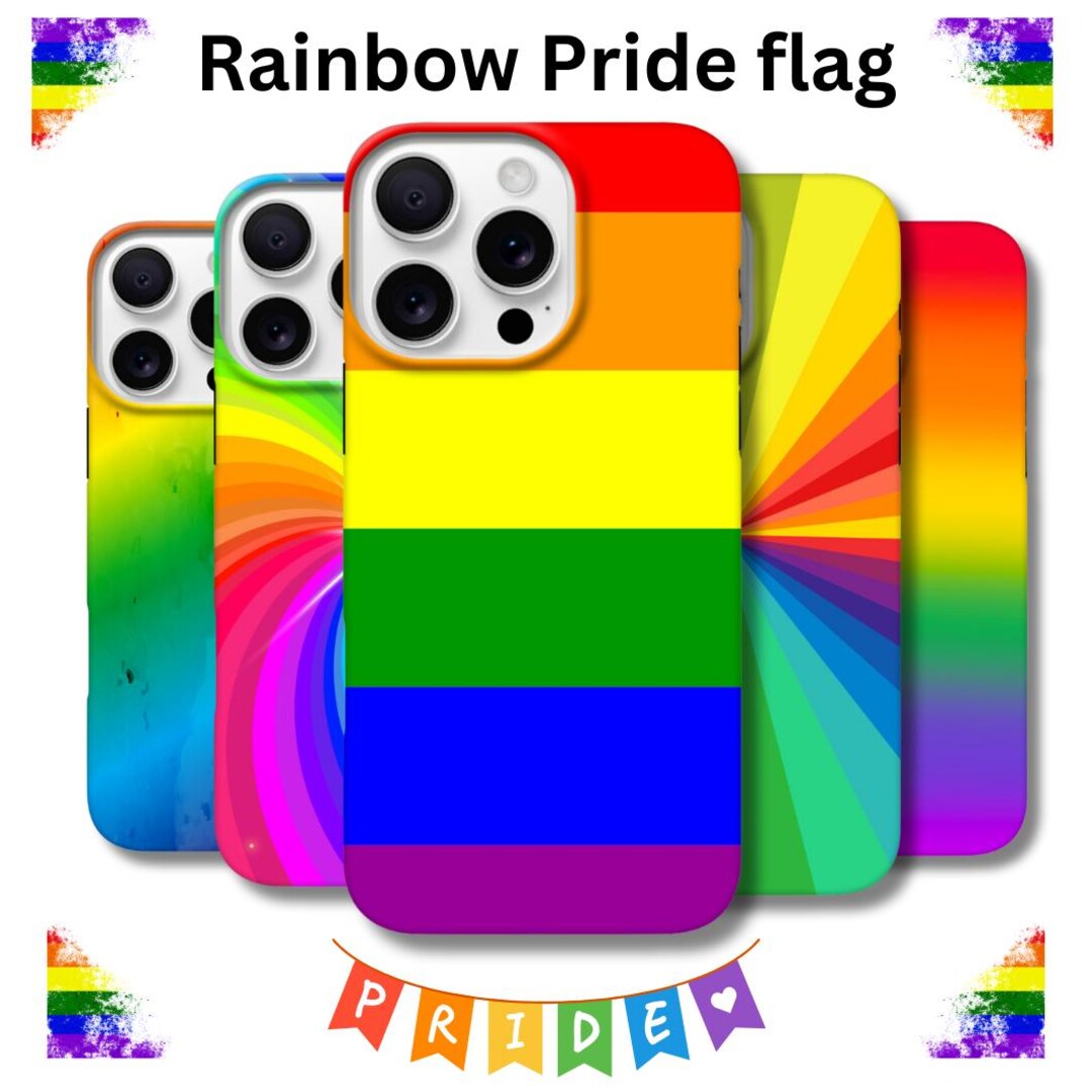 LGBTQ+ Pride Flag Phone Case, Rainbow Accessories, Gay Design Phone ...