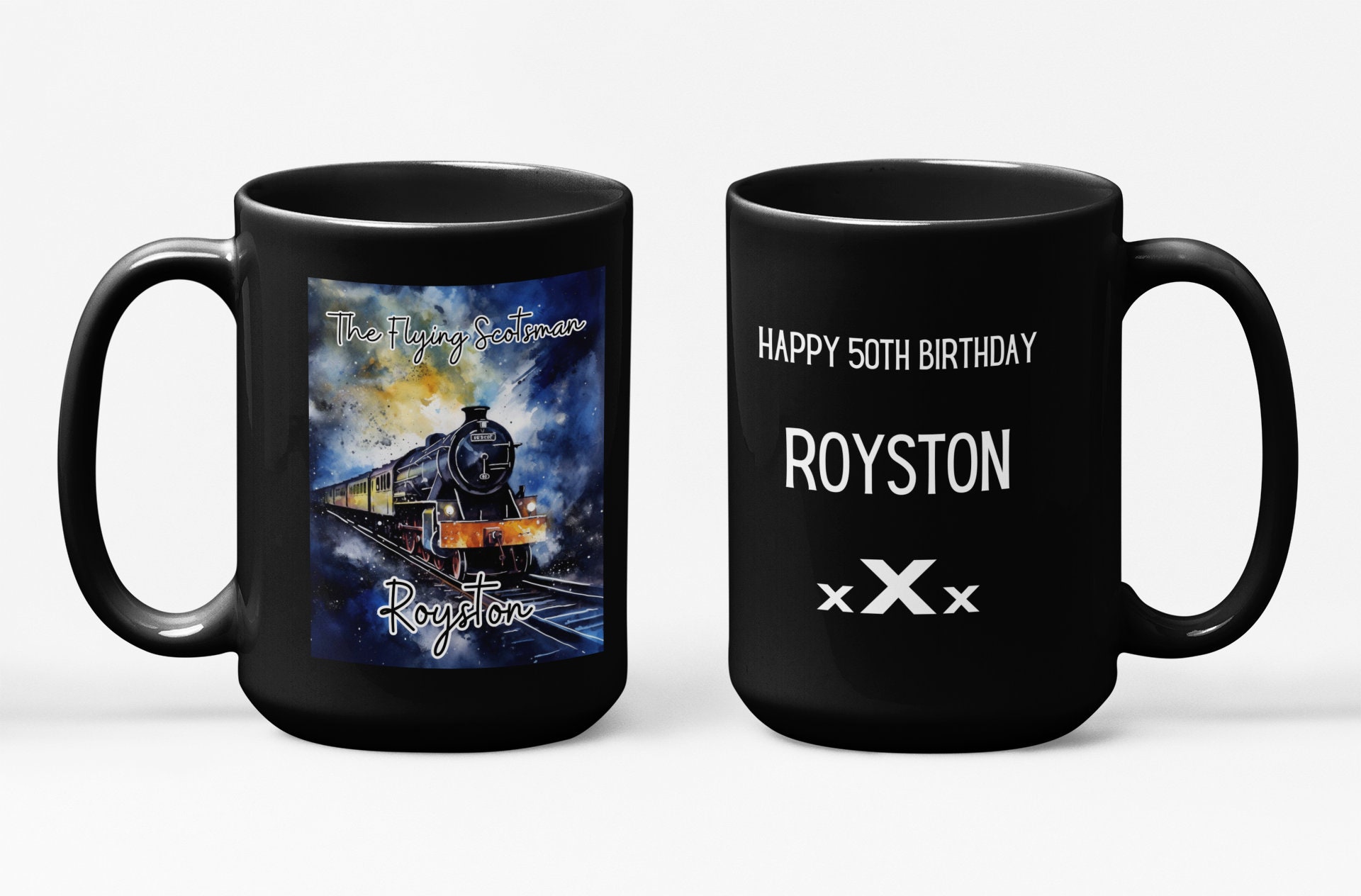 The Flying Scotsman Train Mug, Personalised Name and Message Train ...