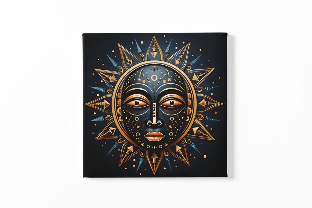African Sun Art Print, 3D Spiritual Illustration, Black Empowerment ...