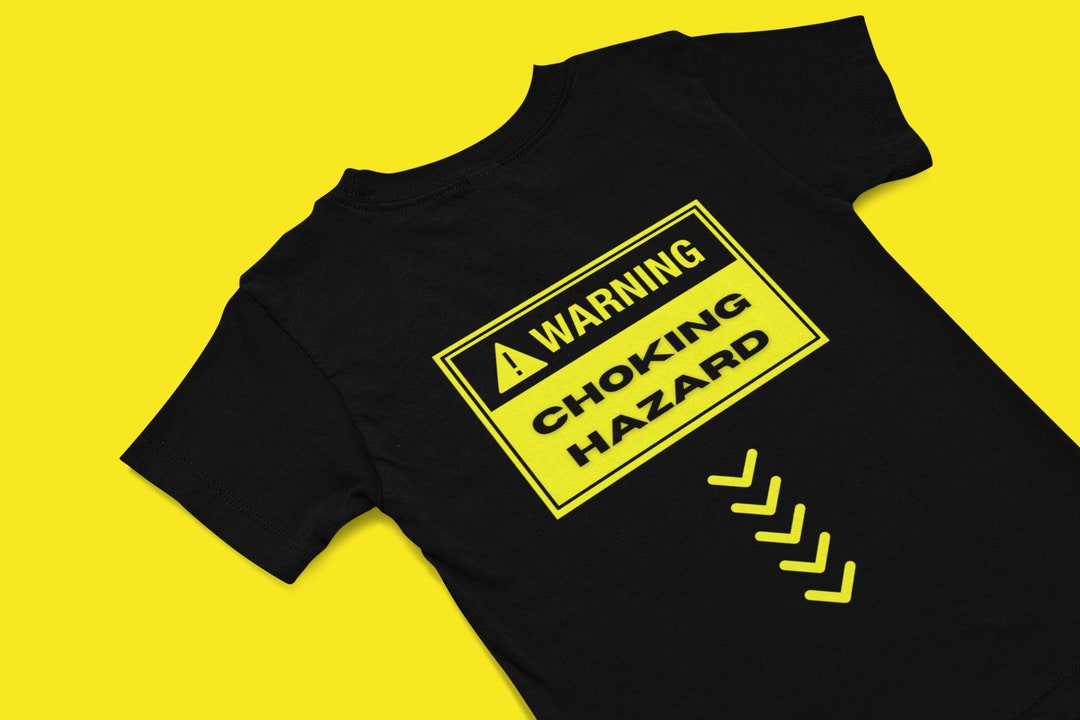 Quirky T Shirts, Warning Choking Hazard, Men's Funny Humorous Tee's ...