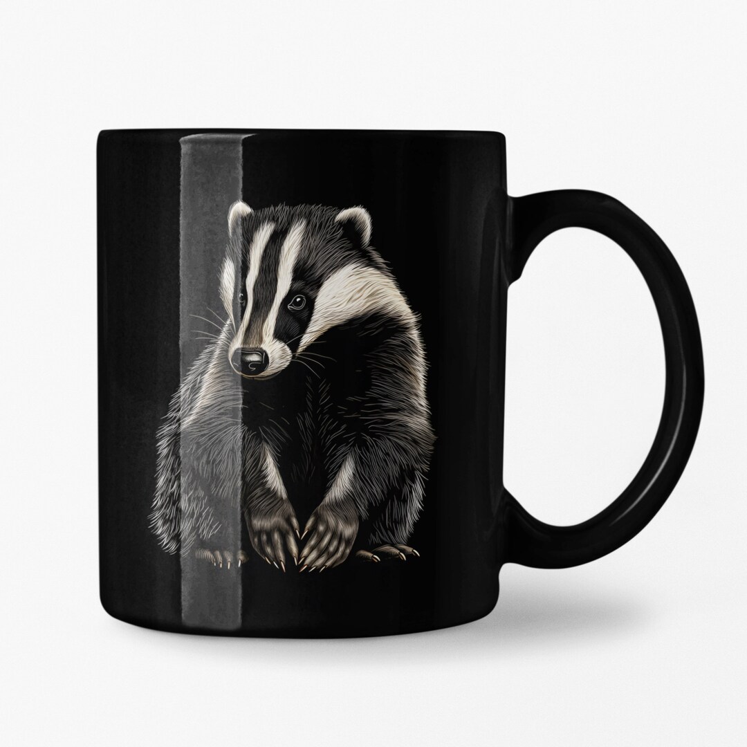 Badger Coffee Mug, Personalised Ceramic Cup, Badger Lover Gift, Girlfriend Wife Gift Idea ...