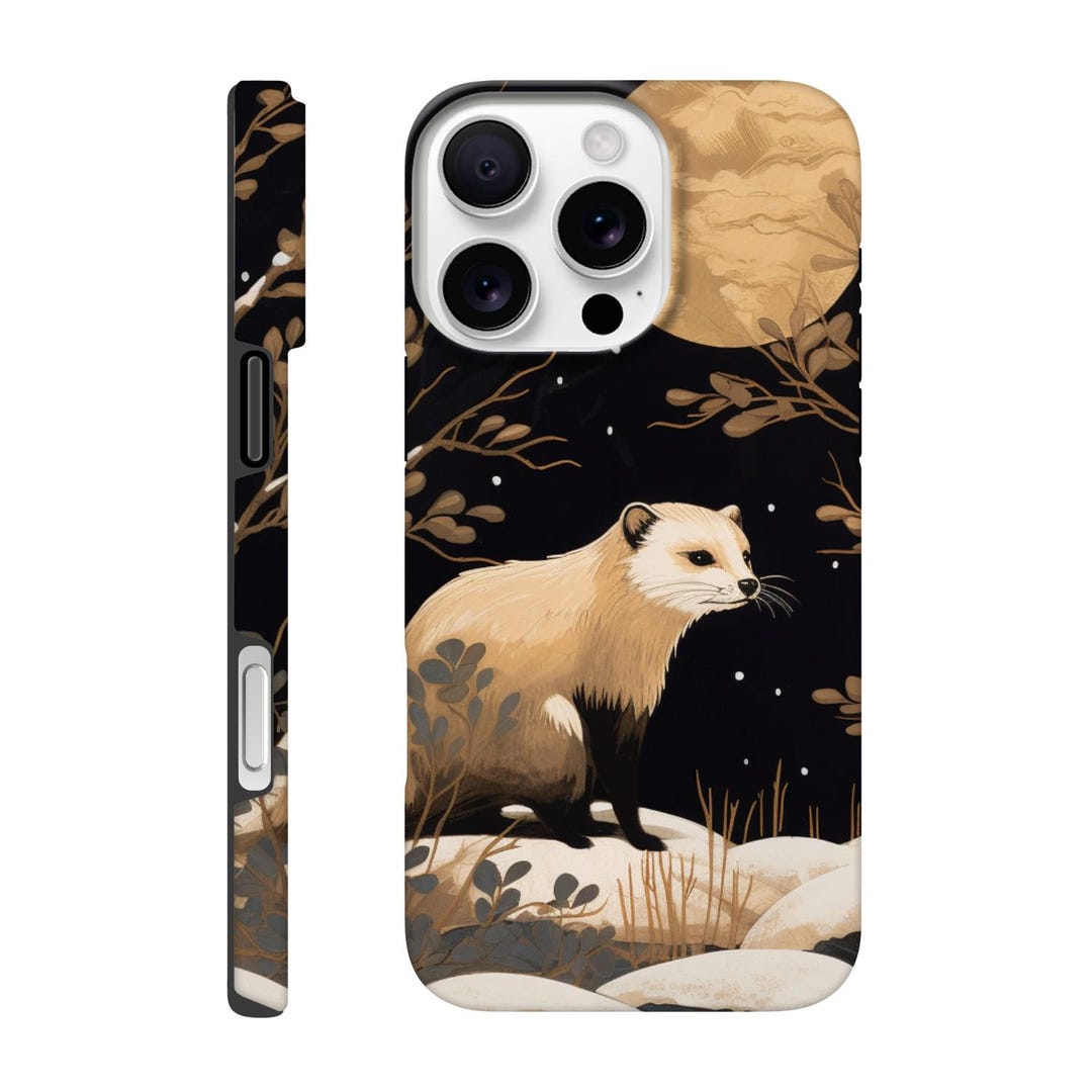 Vintage Stoat in Woodland Phone Case Woodland Animal Phone Case Forest ...