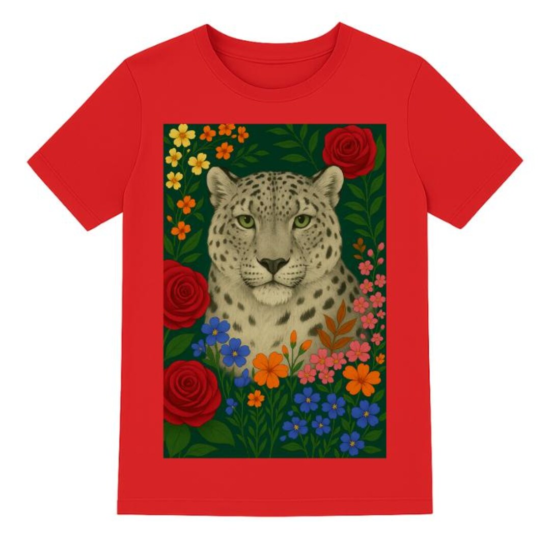 Snow Leopard Shirt Personalized Wildlife Animal Gift Custom Big Cat Tee ...