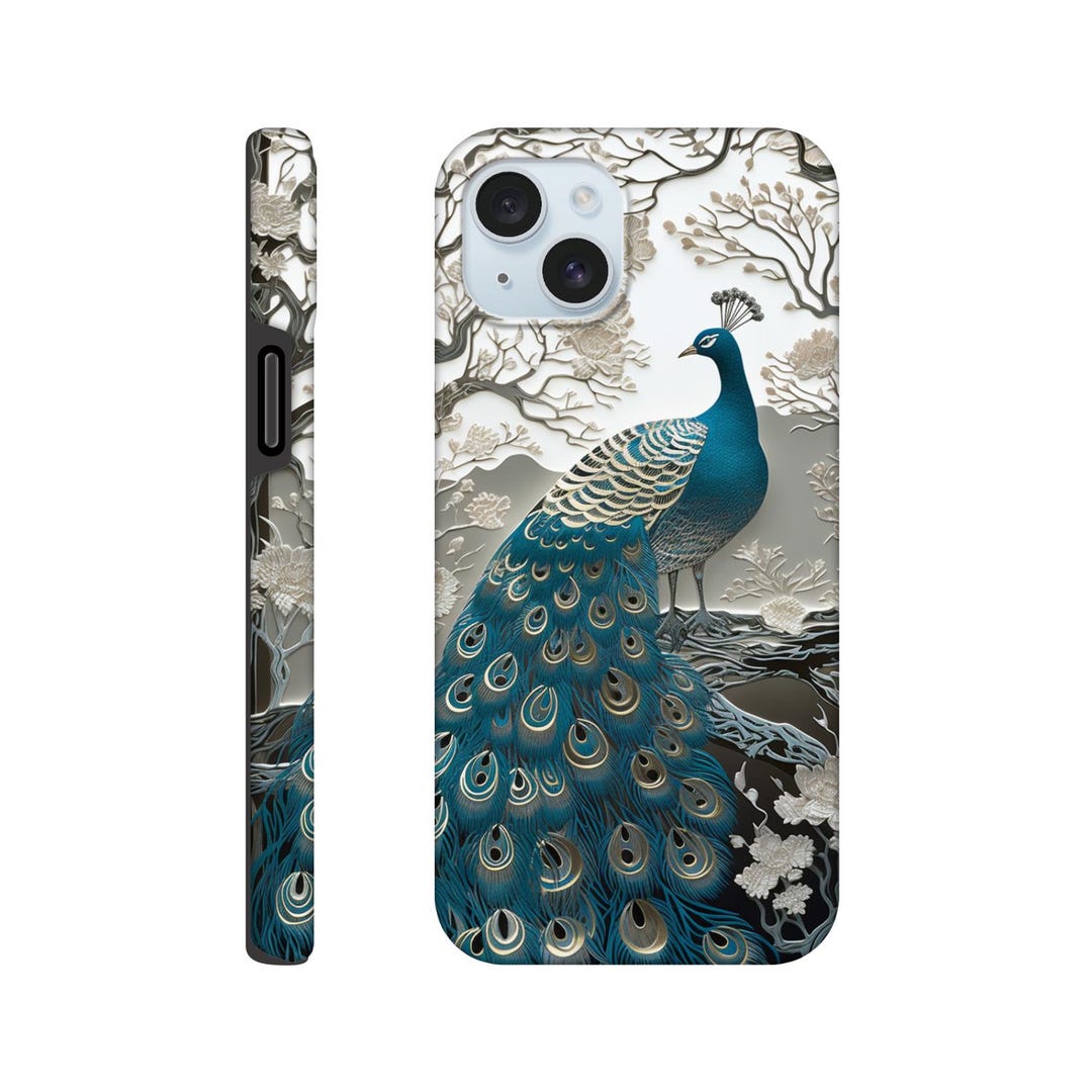 Peacock Bird Illustration Forest Animal Wildlife Illustration Phone ...