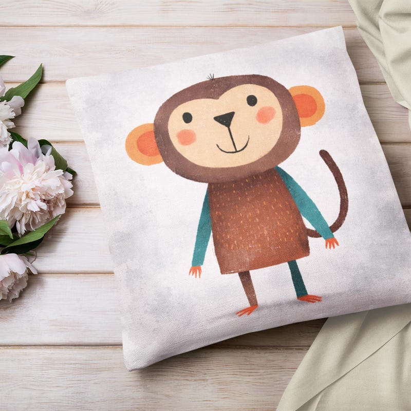 Cheeky Monkey Pillow - Etsy
