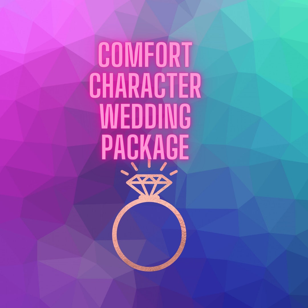 Comfort Character Wedding Package Wedding Rings Romantic Letter - Etsy
