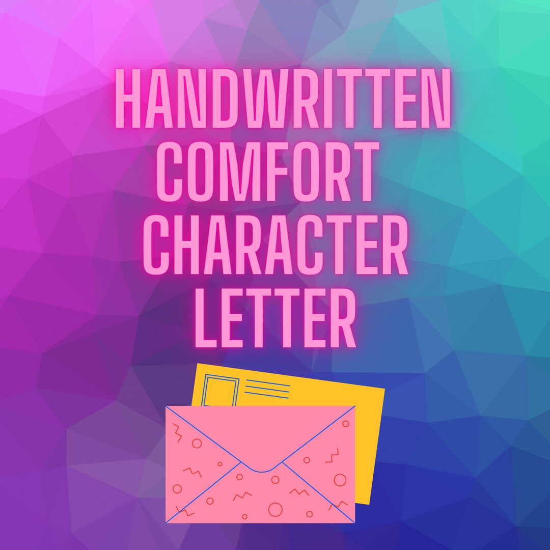 Customized Comfort Character Handwritten Letter Romantic Platonic - Etsy