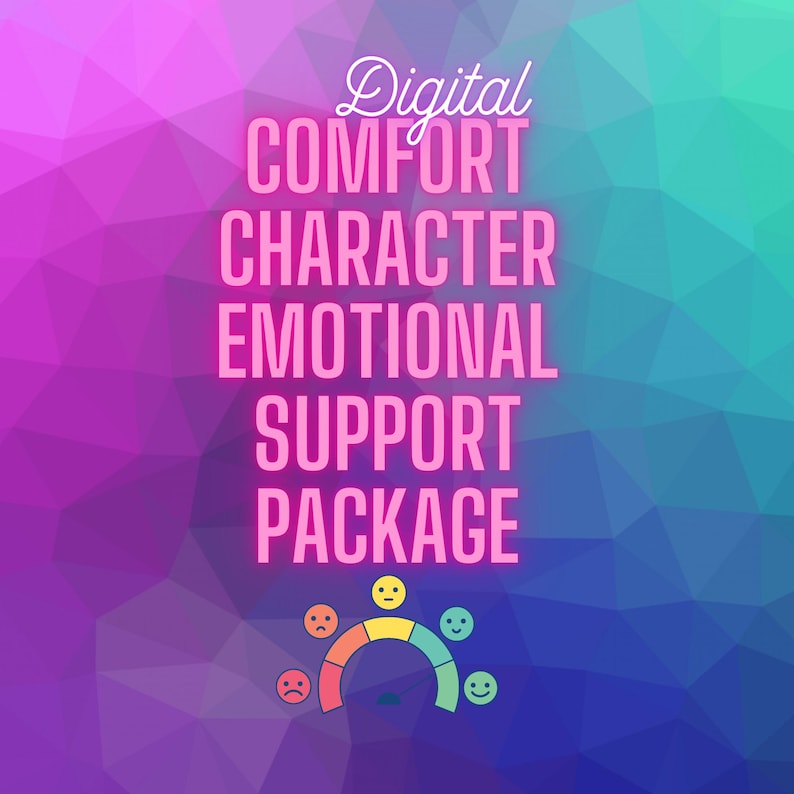 Comfort Character Mental Health Emotional Support Package Digital ...