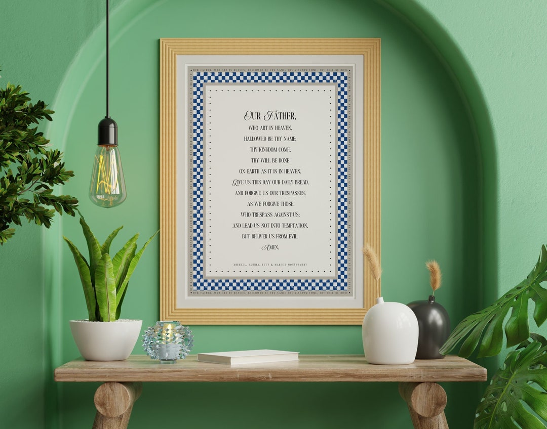 Personalized Printable Poster Our Father Prayer - Etsy