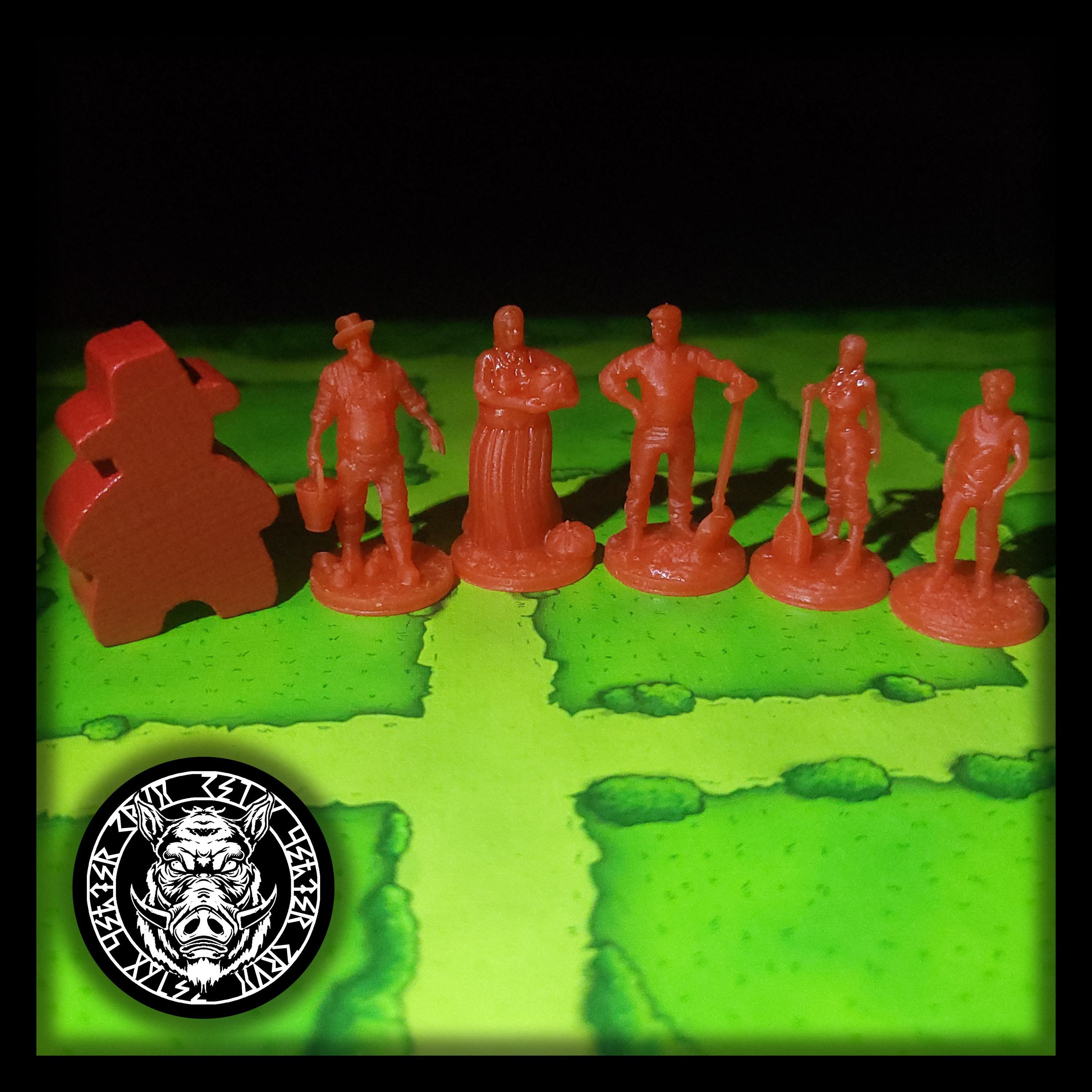 Agricola Meeples Farmers Token Villagers Upgrede Workers - Etsy