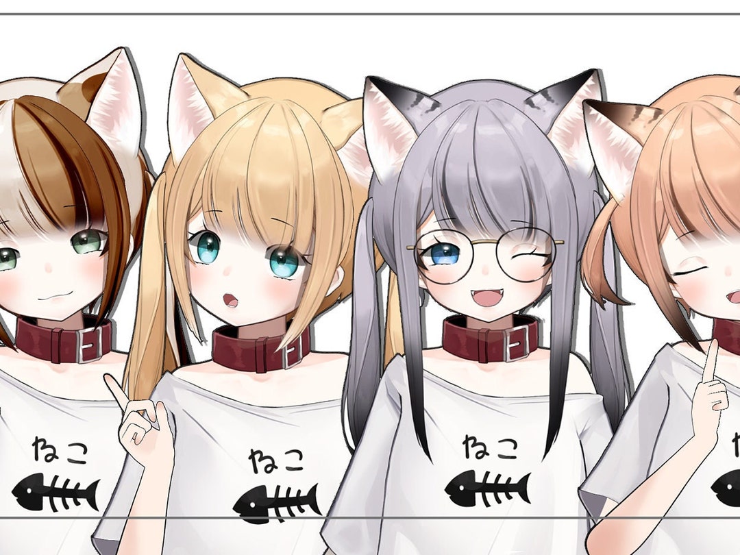 Generic Model Live2d vtuber Cute Cat Girls hand - Etsy
