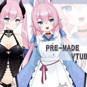 Rabbit&succubus Girl Vtuber Model /live2d Model Premade/ Vtuber Design ...