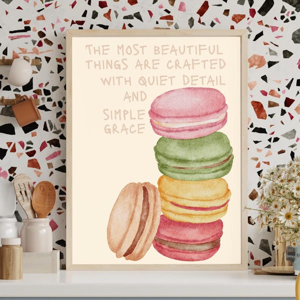 Macarons Quote Print - Etsy