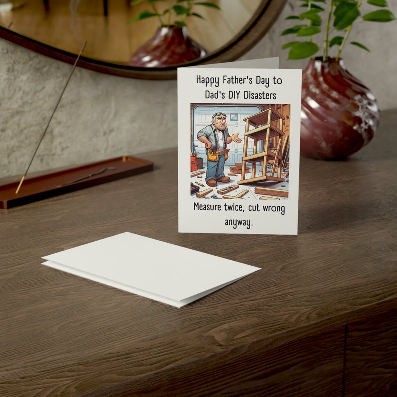 Fathers Day DIY Disaster Dad Measure Twice, Cut Wrong Card, Handyman ...
