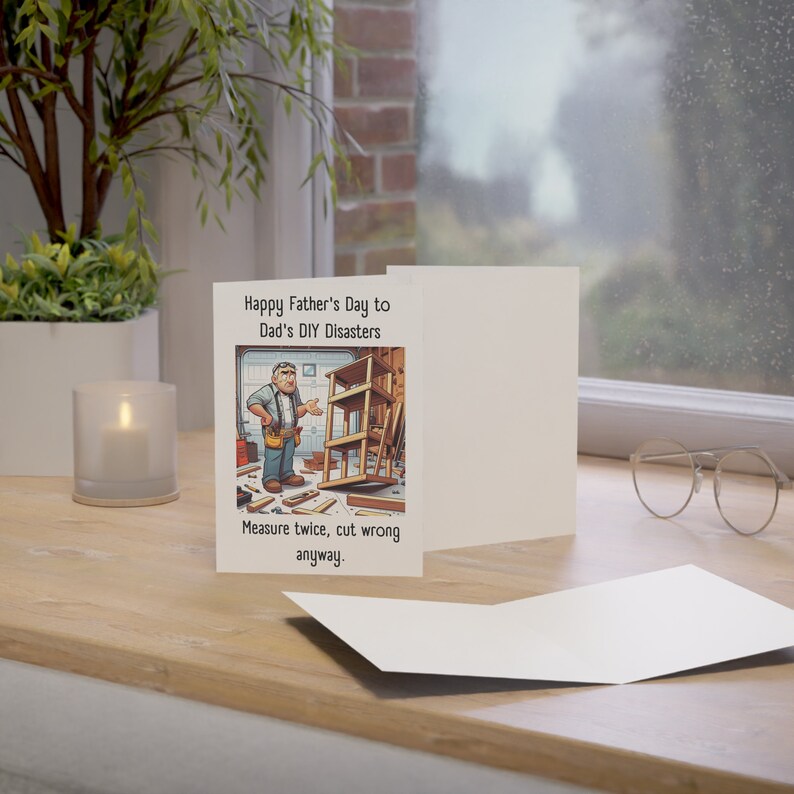 Fathers Day DIY Disaster Dad Measure Twice, Cut Wrong Card, Handyman ...