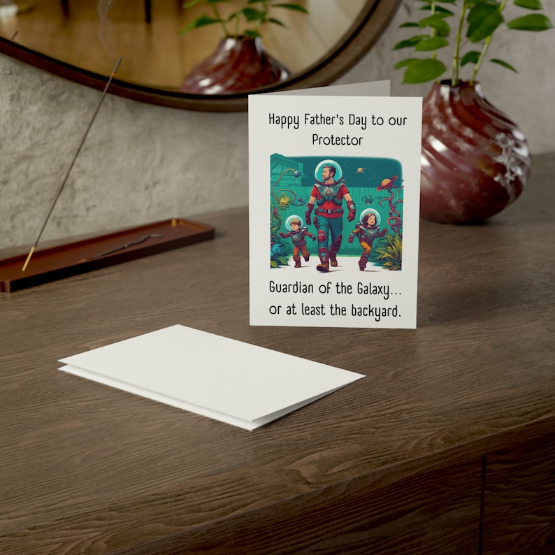 Happy Fathers Day Space Protector Card Sci-fi Dad, Guardian of the ...