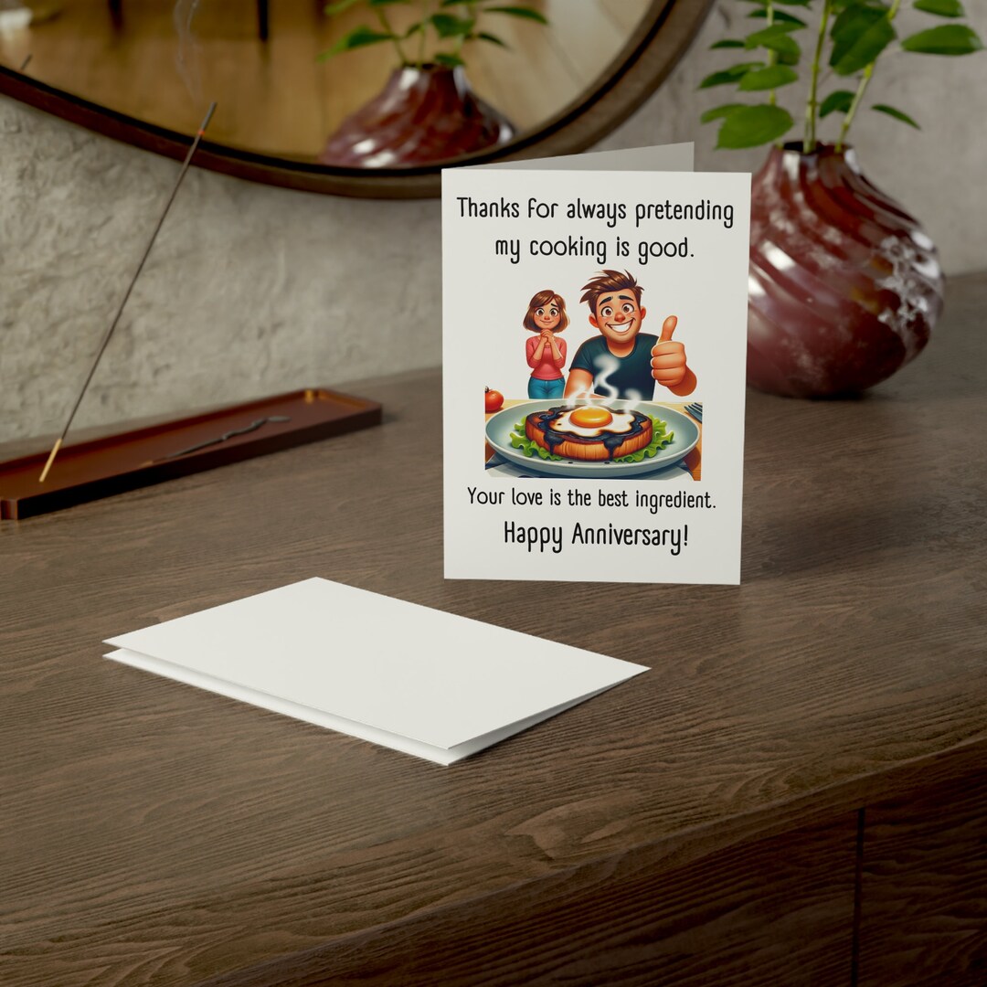 Happy Anniversary Card, Funny Cooking Card, Culinary Love Card ...