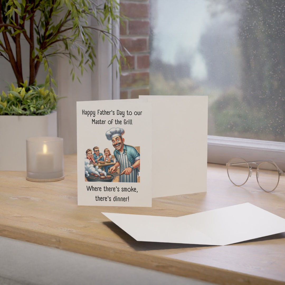 Happy Father's Day BBQ King Card Grill Master Dad, Family BBQ Fun, Chef ...