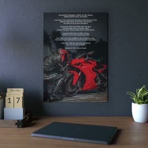 Rider's Reverence: Motorcycle Prayer Aluminum Composite Poster - Etsy