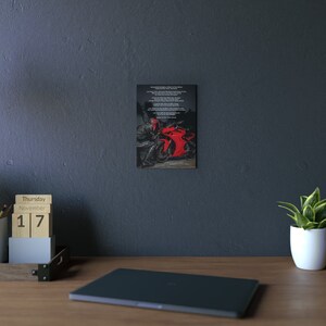 Rider's Reverence: Motorcycle Prayer Aluminum Composite Poster - Etsy