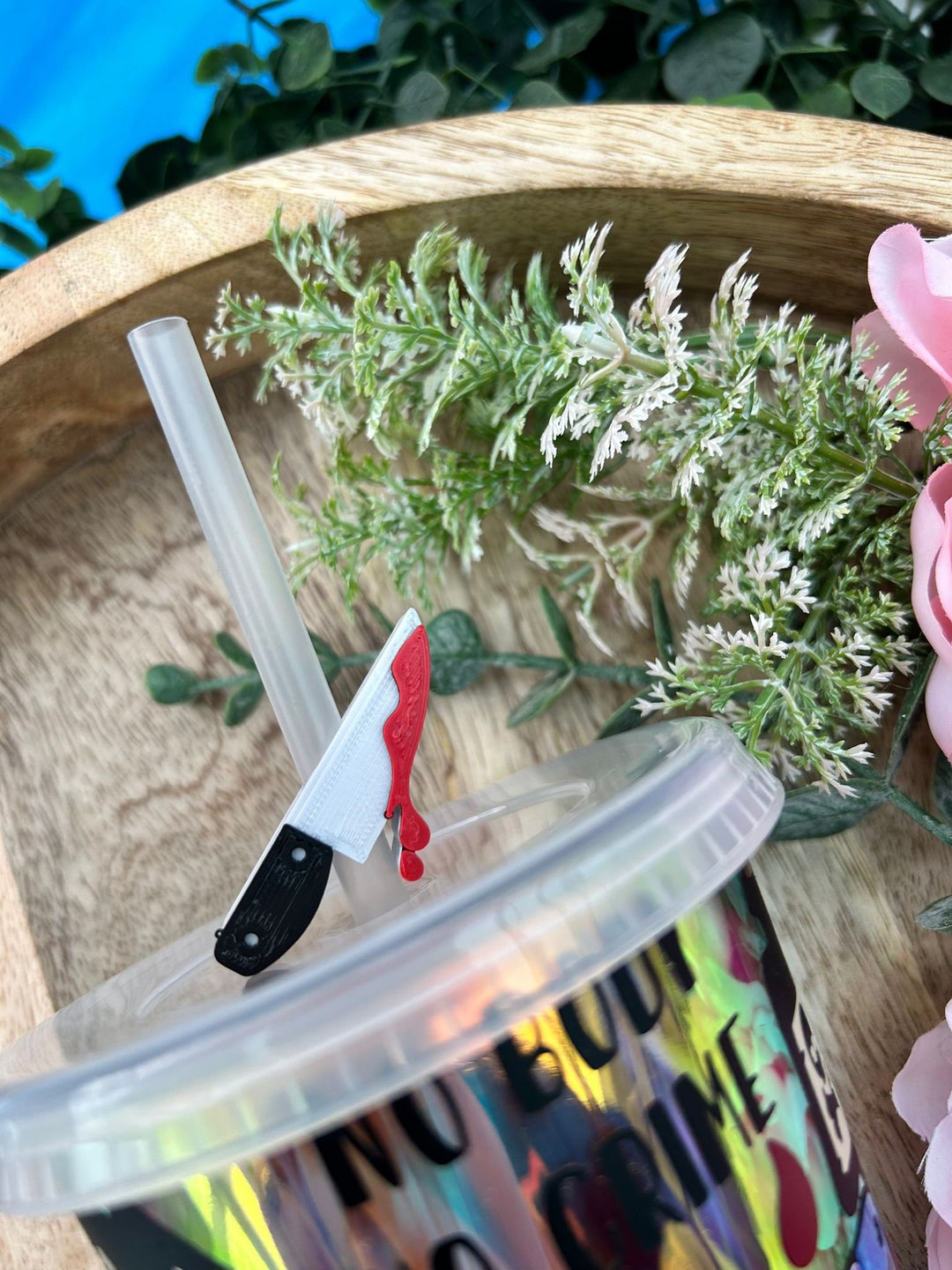 Blood Drip Straw Topper/ Horror Theme Topper/ 3d Topper/straw Topper/3d ...