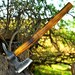 TWO HANDED AXE With Leather Sheath, Hand-forged Carbon Steel Berserker ...