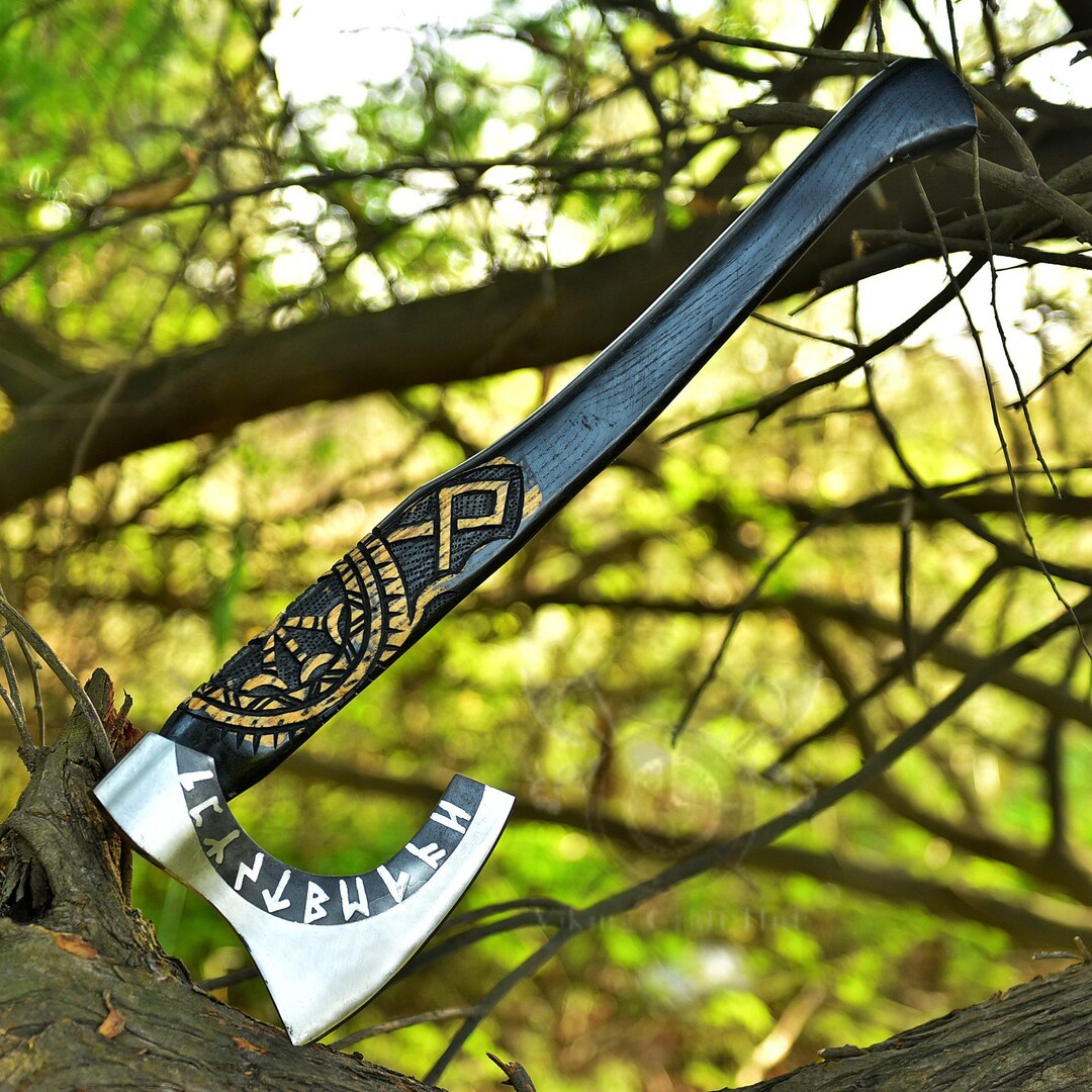 CUSTOM RAGNAR AXE, Hand Forged Axe, Hand Forged Carbon Steel Viking Axe ...